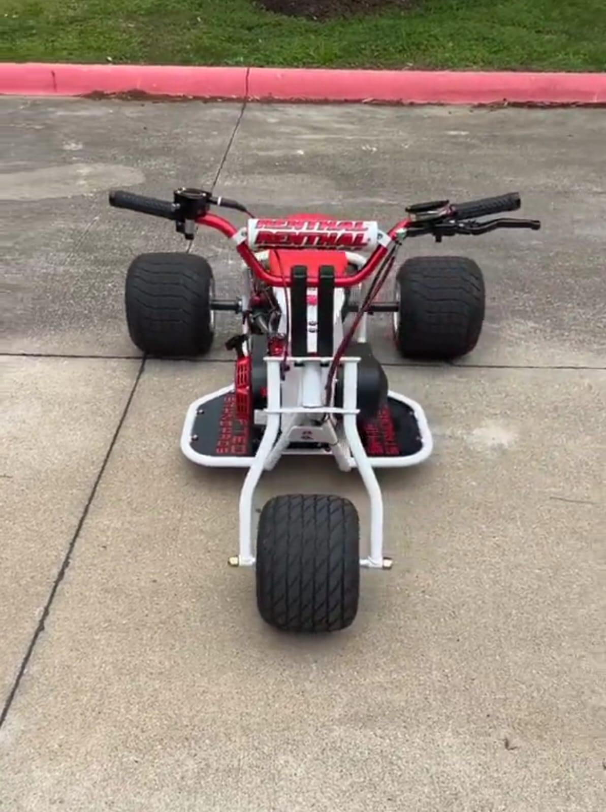 All white and Red Mini Bike - Sh1fted Standards